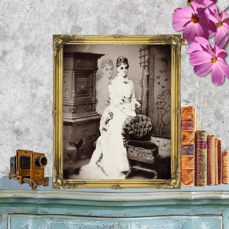 Ghost Photo Creepy Victorian Lady Girl Vintage Printable Black - Etsy