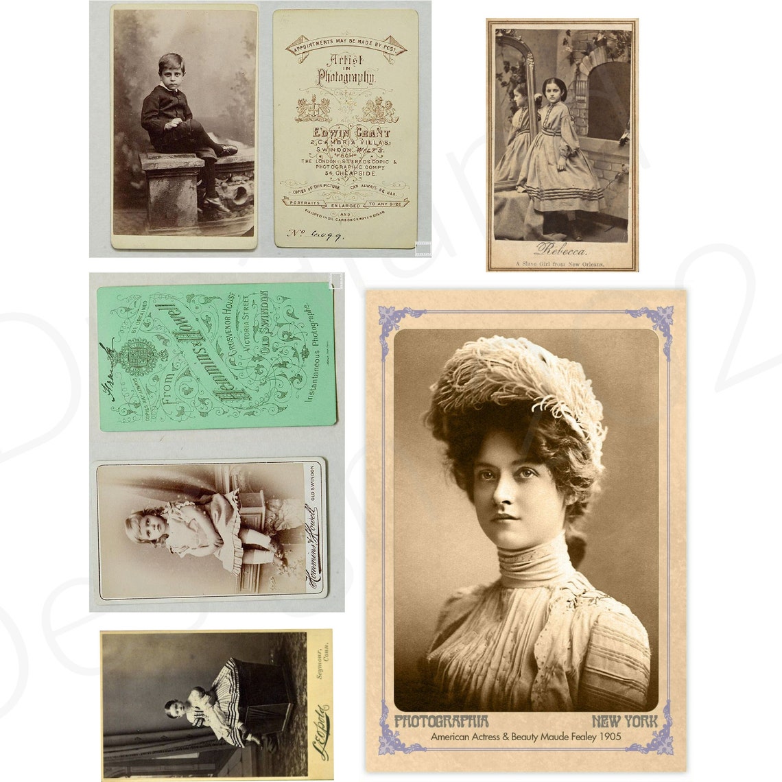 Printable Cabinet Cards Photos Vintage Victorian Printable - Etsy