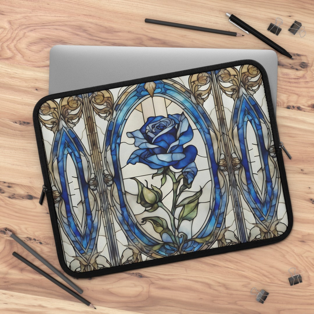 Blue Rose Laptop Case Dark Cottagecore Dark Academia Unique Gothic ...