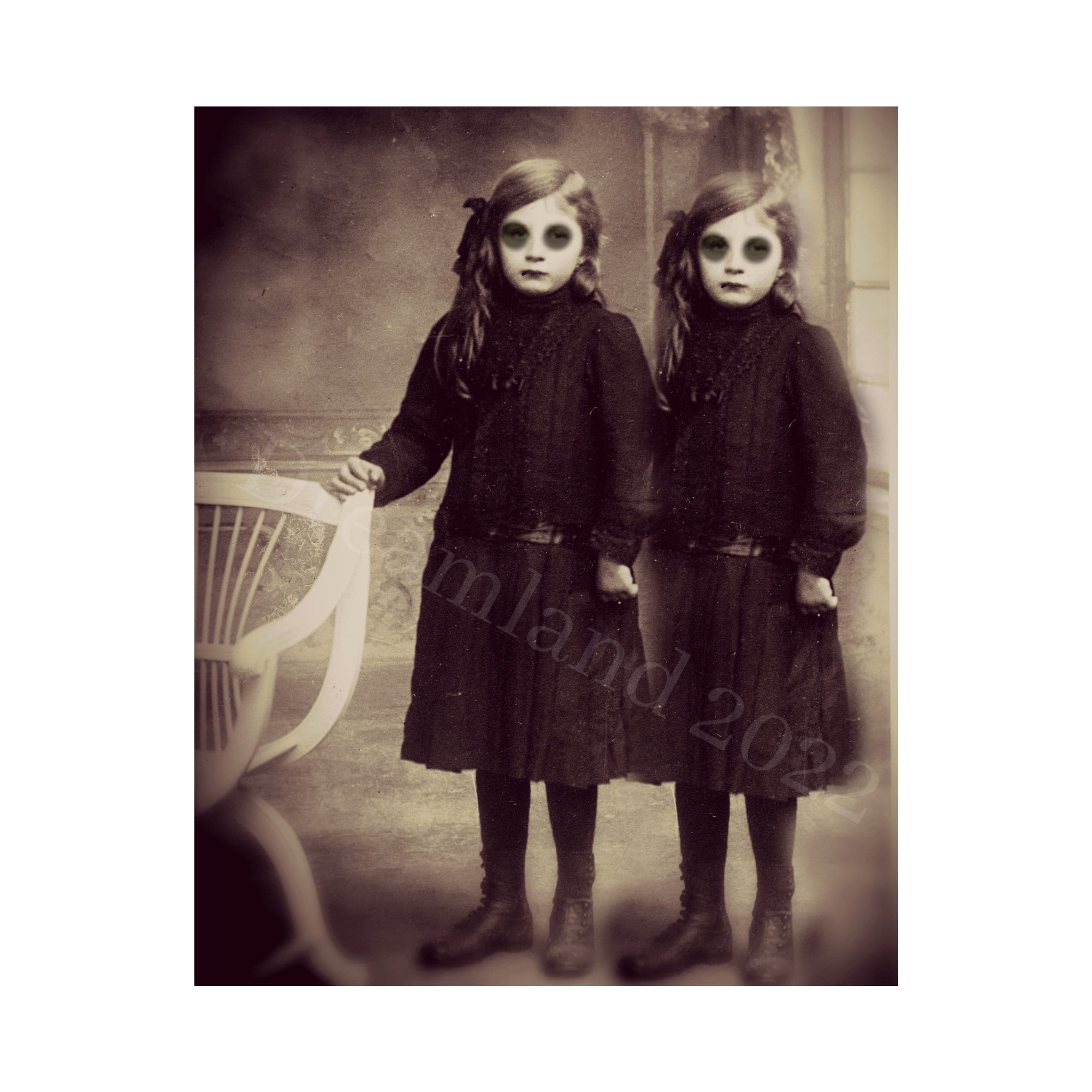Creepy Twins Victorian Photo Ghost Children Girl Vintage Printable ...