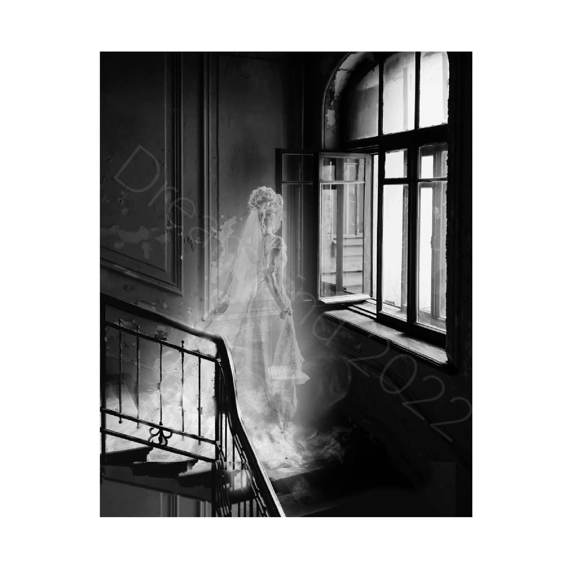 Ghost Bride Portrait Horror Vintage Printable Photo Victorian - Etsy