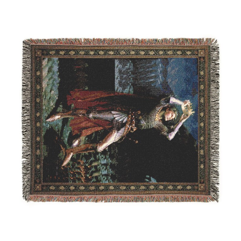 Medieval King Arthur Tapestry Woven Blanket Camelot Knight Charles ...