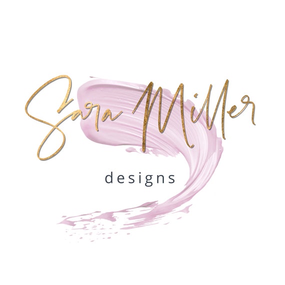 Rose Gold Logo Design Minimalist Purple Business Etsy Shop - Etsy