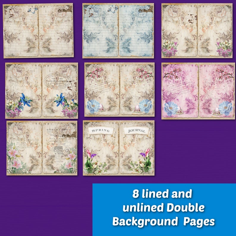 Spring Shabby Journal Kit Printable Pages Easter Bonnet - Etsy