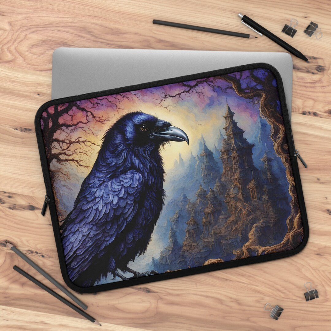 Raven Laptop Case Dark Cottagecore Dark Academia Unique Gothic Edgar ...