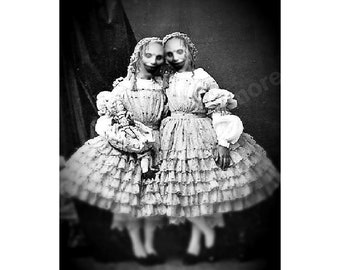 Victorian Demon Girl Horror Portrait Vintage Printable Photo | Etsy