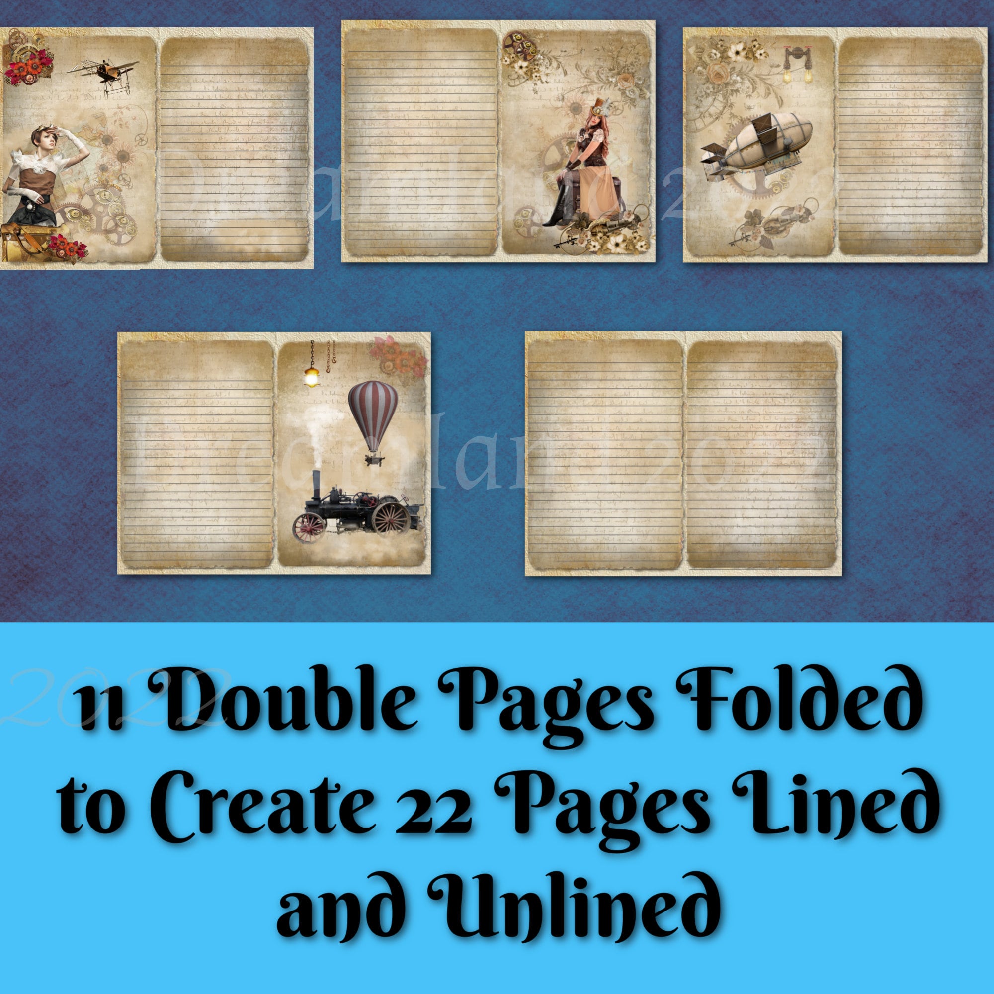 Steampunk Journal Pages Kit Printable Vintage Victorian Travel | Etsy