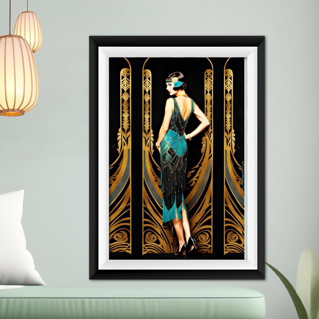 Wall Art Print Zeigfeld Girl Art Deco Poster Flapper Poster Gatsby Girl ...
