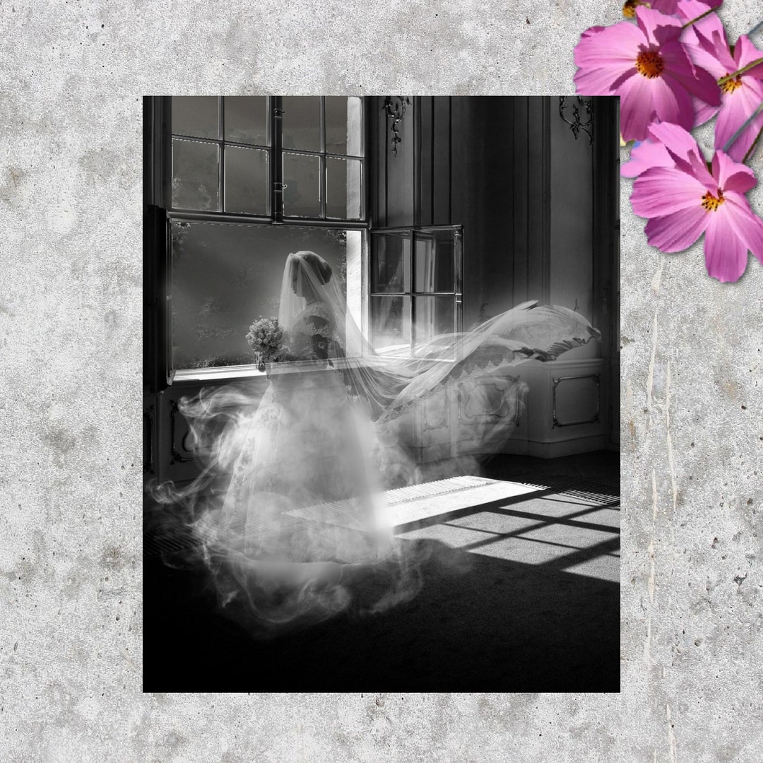 Ghost Bride Photo Portrait Horror Vintage Printable Victorian Wall Art ...