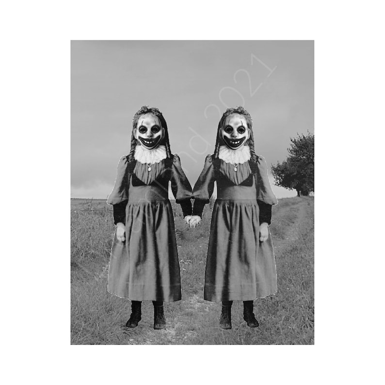 Haunted Creepy Twins Photo Printable Horror Wall Art Print Halloween ...
