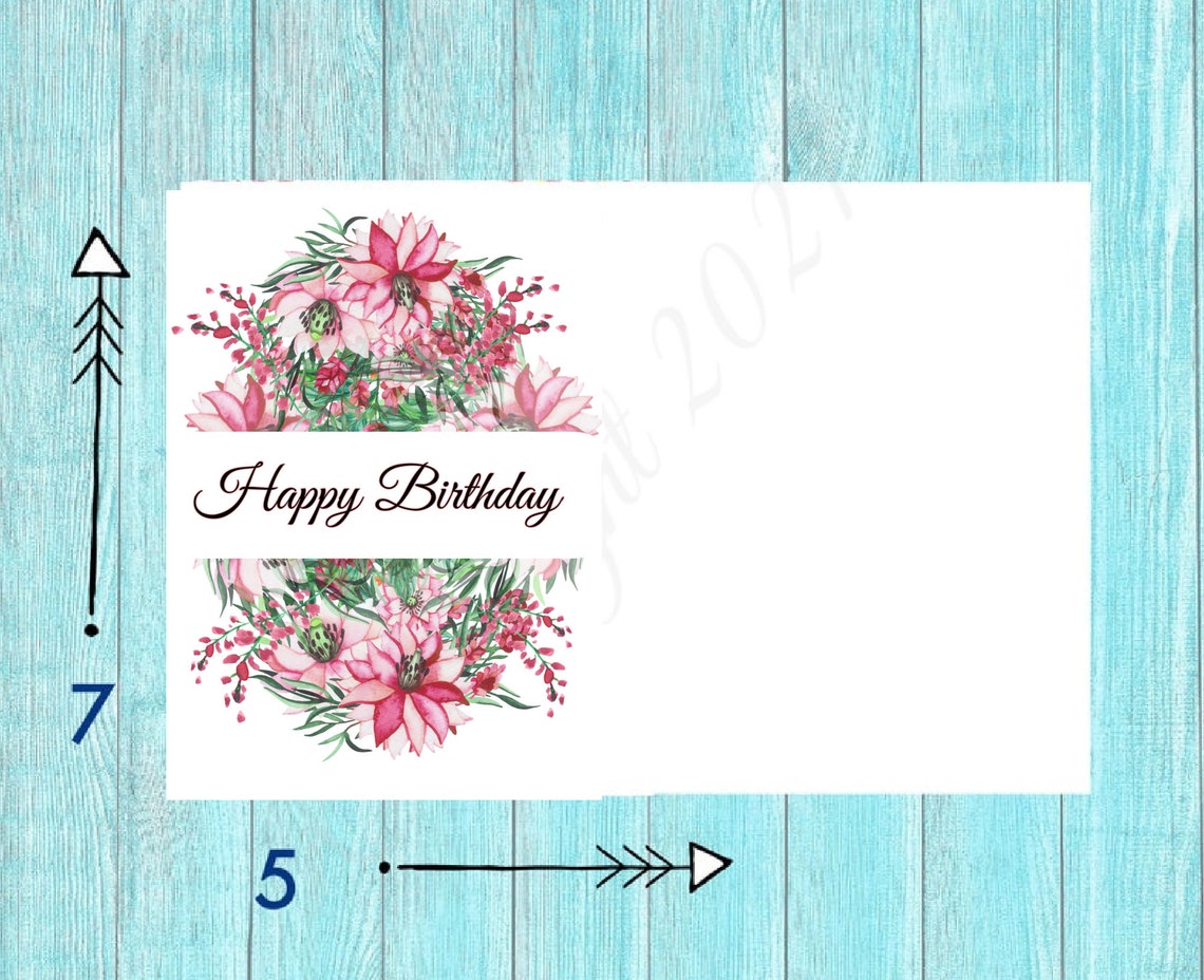 Happy Birthday Greeting Printable Card Instant Download - Etsy