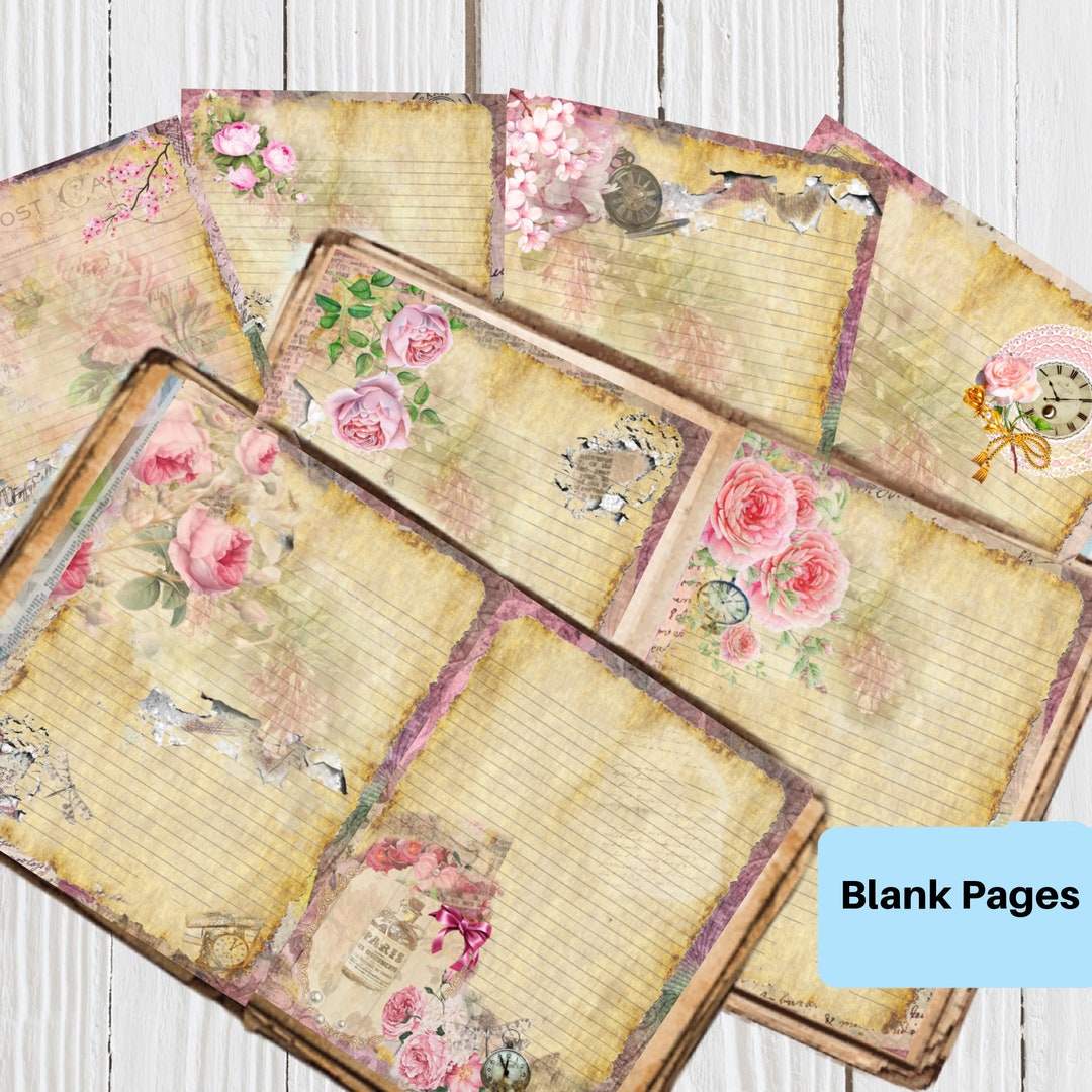 Romantic Journal Printable Pages Junk Time for Love Roses Vintage ...