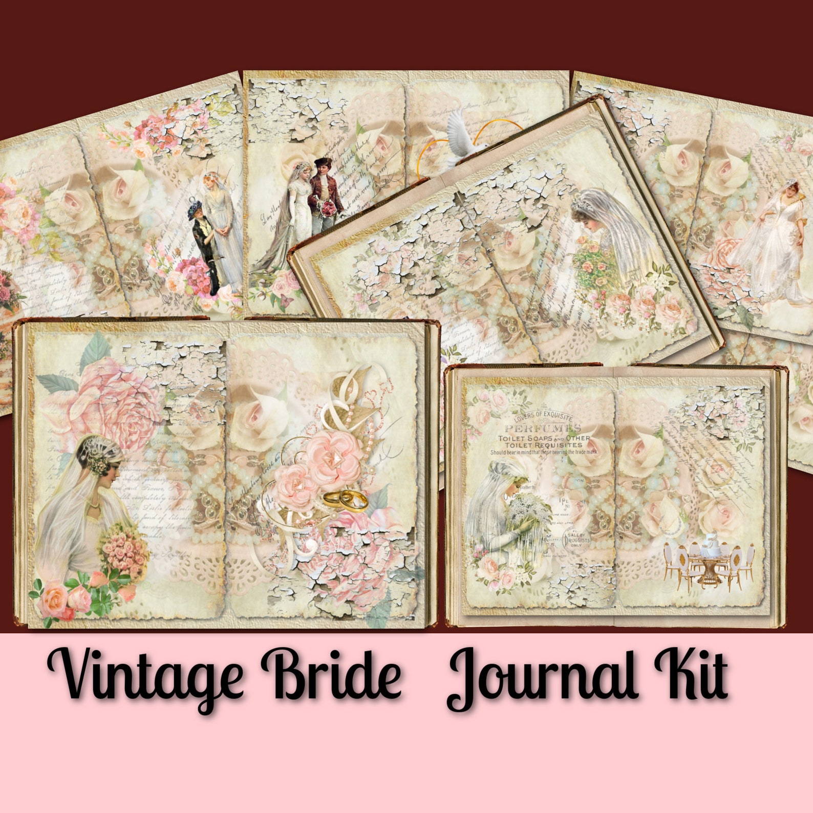 Printable Bride Journal Pages Wedding Vintage Lined Journal - Etsy