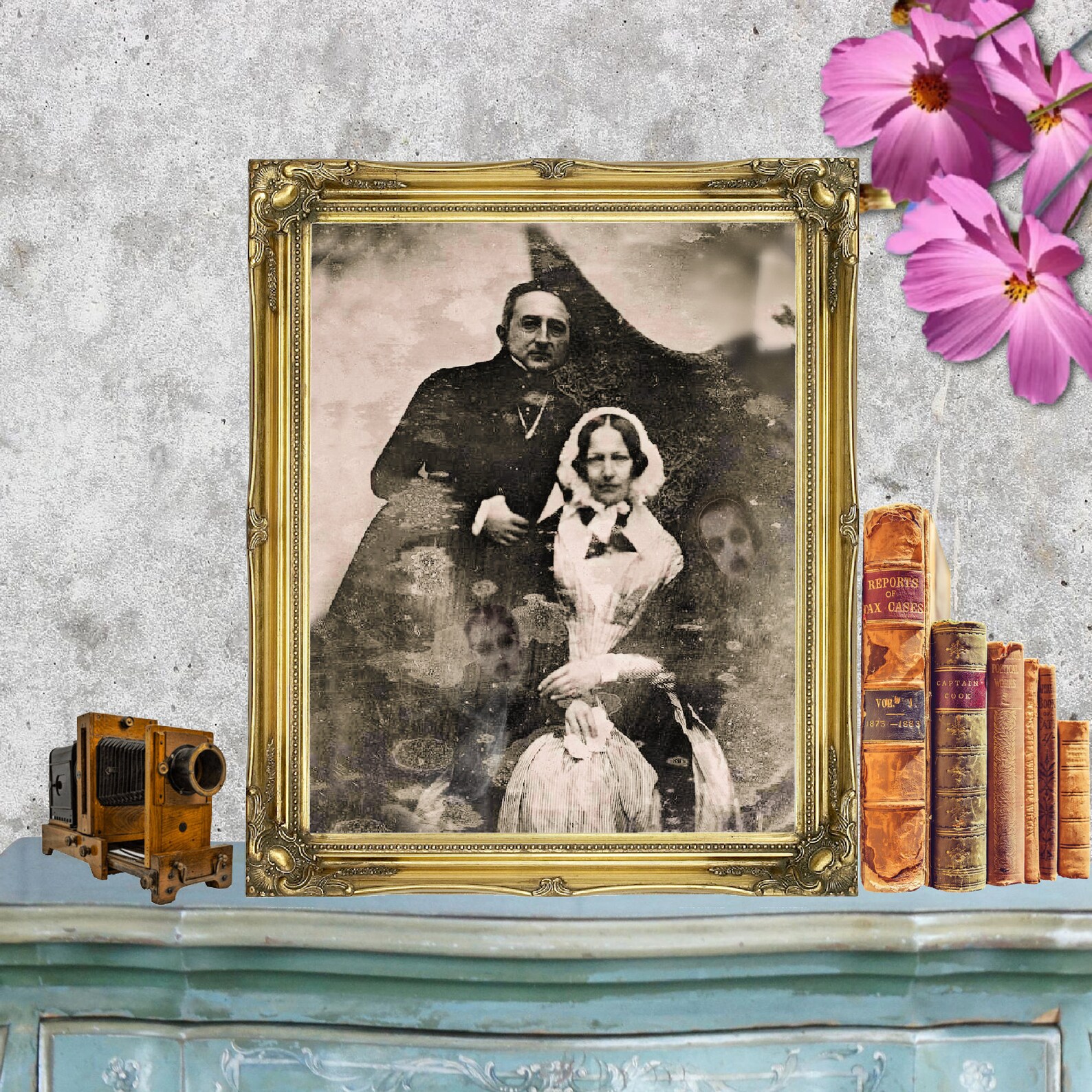 Creepy Family Photo Ghost Family Antique Vintage Spirit Photography ...