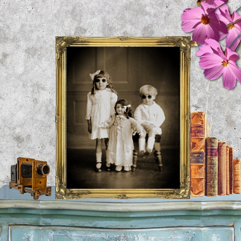 Ghost Black Eyed Creepy Children Girl Photo Weird Art - Etsy
