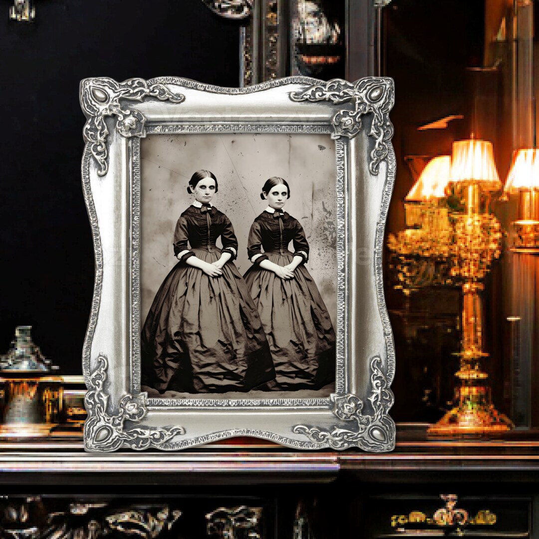 Vintage Victorian Photo Horror Twins Art Poster Print Gothic Dark ...