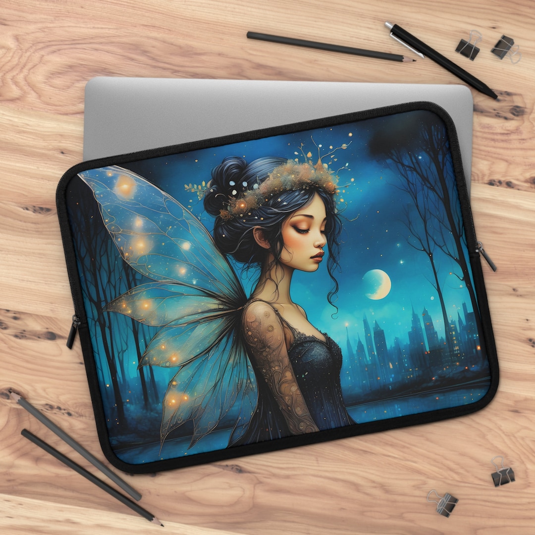 Moonlight Fairy Laptop Case Whimsigoth Night Sky Moon Unique Retro ...