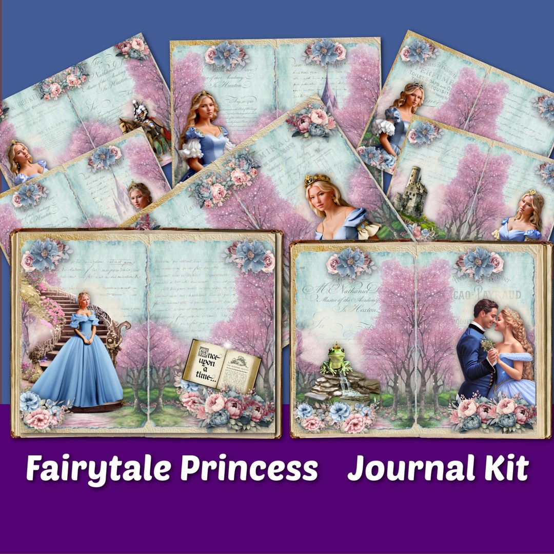 Fairytale Princess Printable Journal Pages Kit Ephemera Kit Collage ...