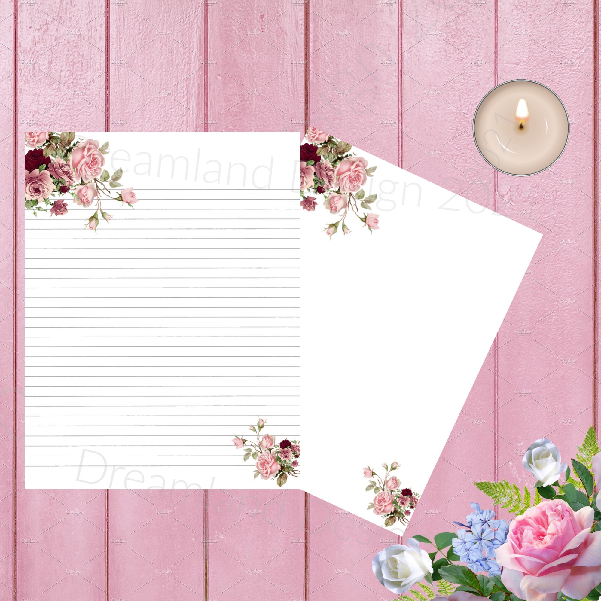 Rose Stationary