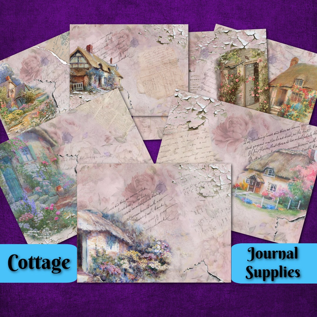 Spring Vintage Journal Printable Pages Garden Cottage Pages - Etsy