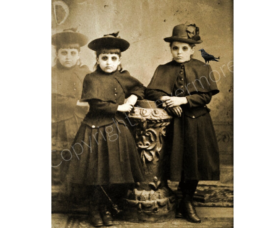 Victorian Ghost Children Photo Girl Vintage Printable Altered Art ...