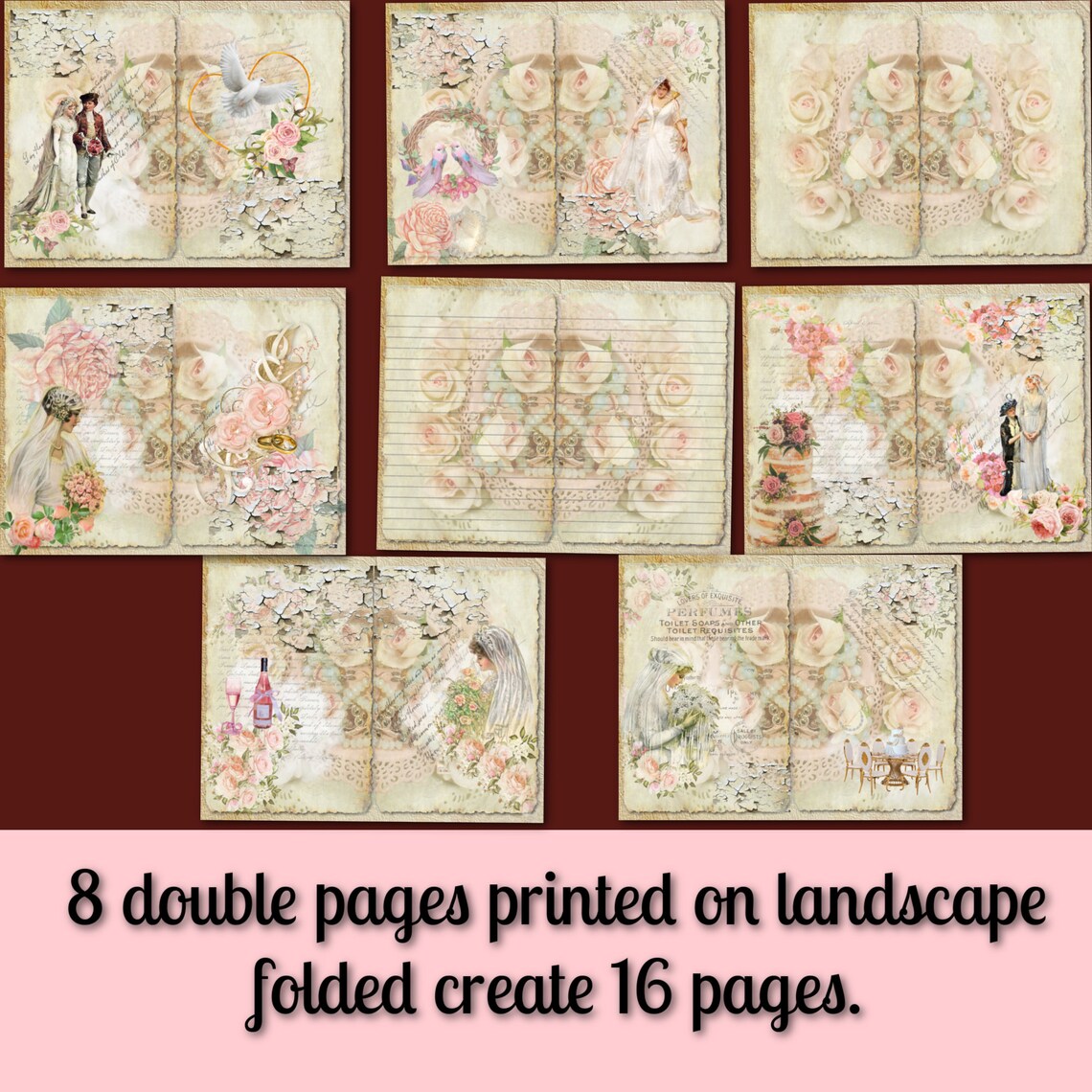Printable Bride Journal Pages Wedding Vintage Lined Journal - Etsy