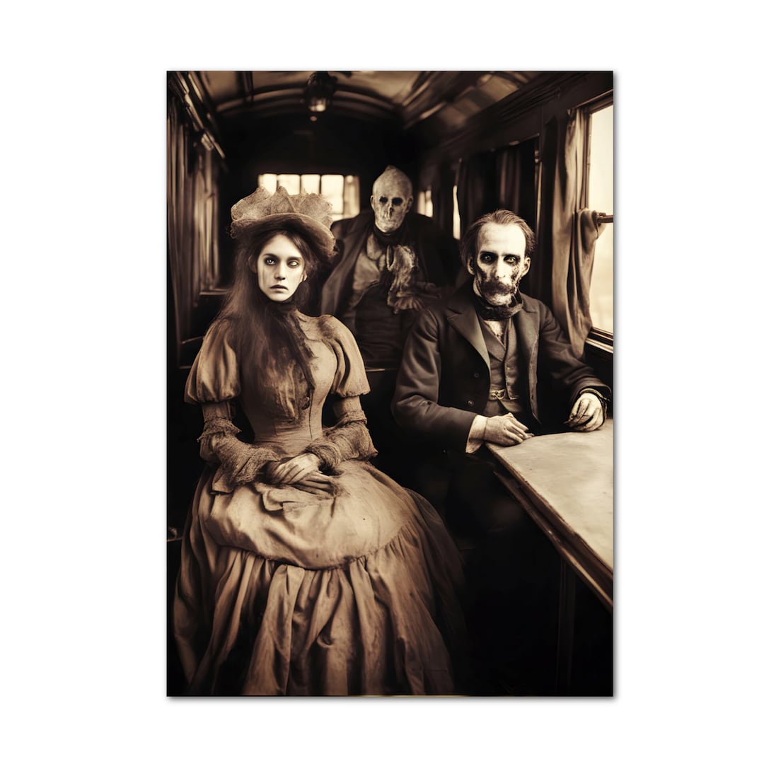 Creepy Family Printable Horror Wall Art Print Halloween Scary Vintage ...