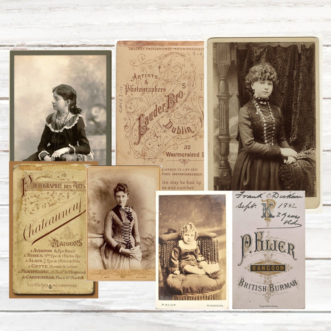 Printable Cabinet Cards Photos Vintage Victorian Printable - Etsy