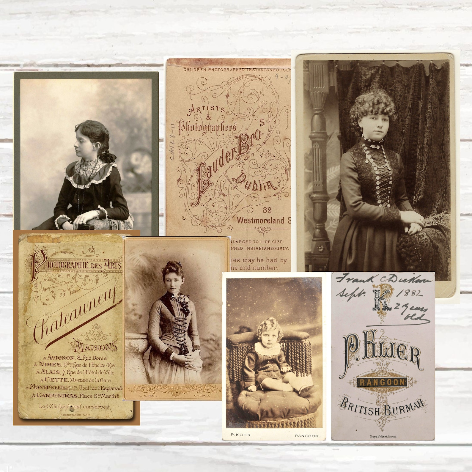 Printable Cabinet Cards Photos Vintage Victorian Printable - Etsy