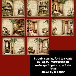 Romantic Cottage Junk Journal Printable Kit Cottagecore Victorian Lined ...