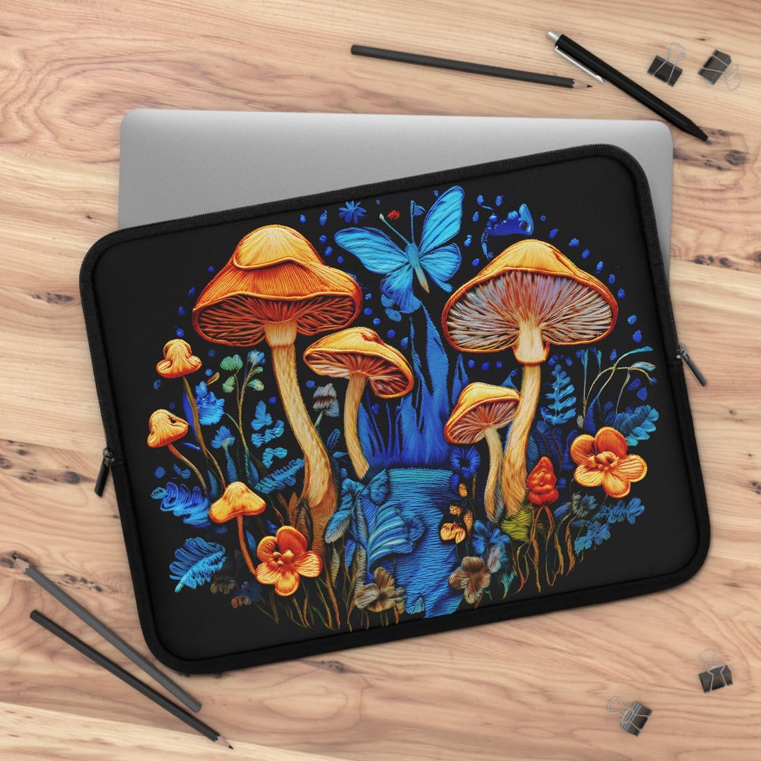 Mushroom Laptop Case Art Nouveau William Morris Inspired Cottagecore ...