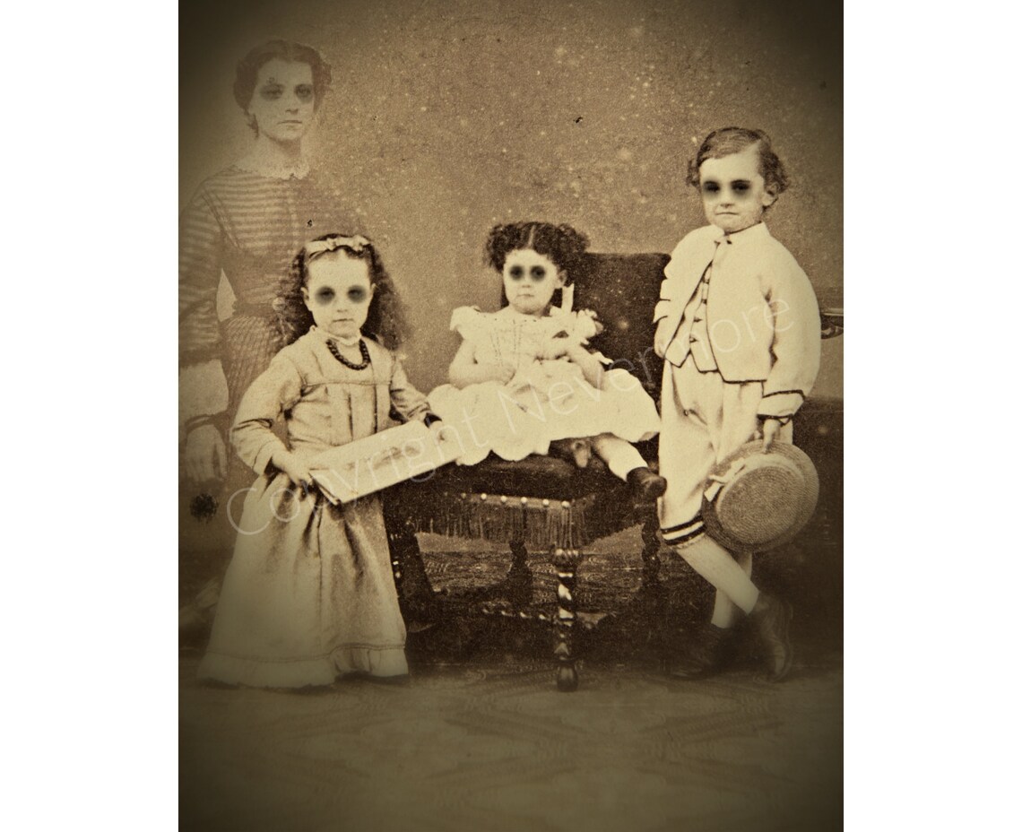 Photo Victorian Ghost Kids Children Vintage Printable Altered | Etsy