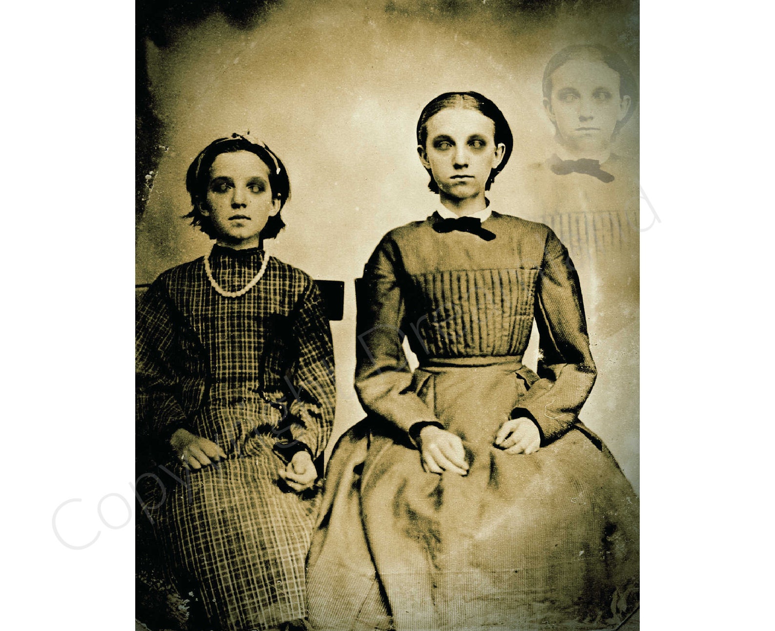 Photo Victorian Sisters Ghost Children Girl Vintage Printable | Etsy