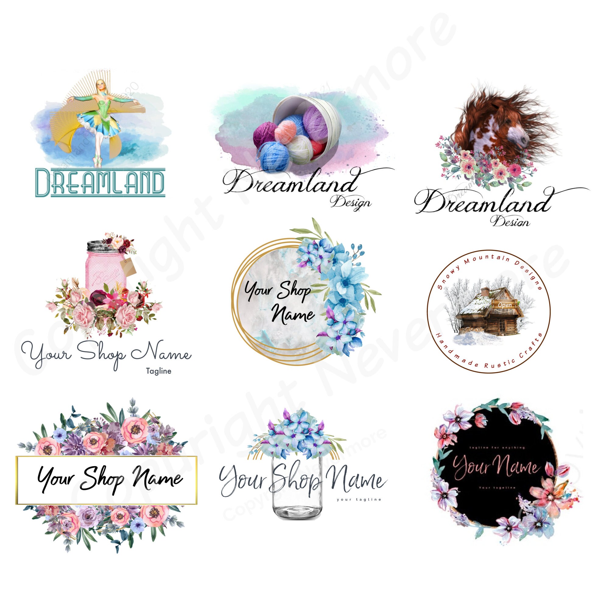 Custom Logo Design Etsy Shop Branding Kit Cover Banner Icon | Etsy