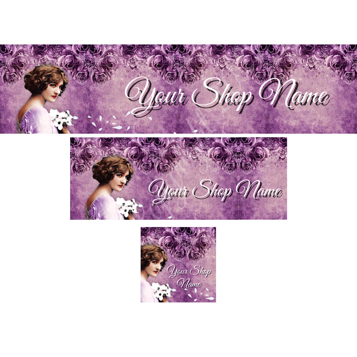 Logo Design Purple Banner Premade Custom Logo Etsy Cover Icon - Etsy