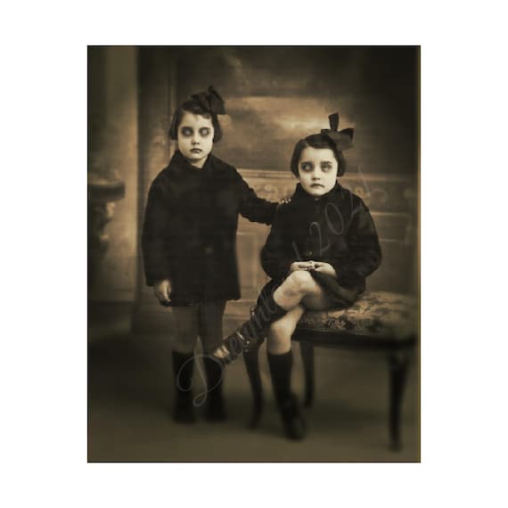 Photo Victorian Ghost Children Boy Girl Vintage Printable - Etsy
