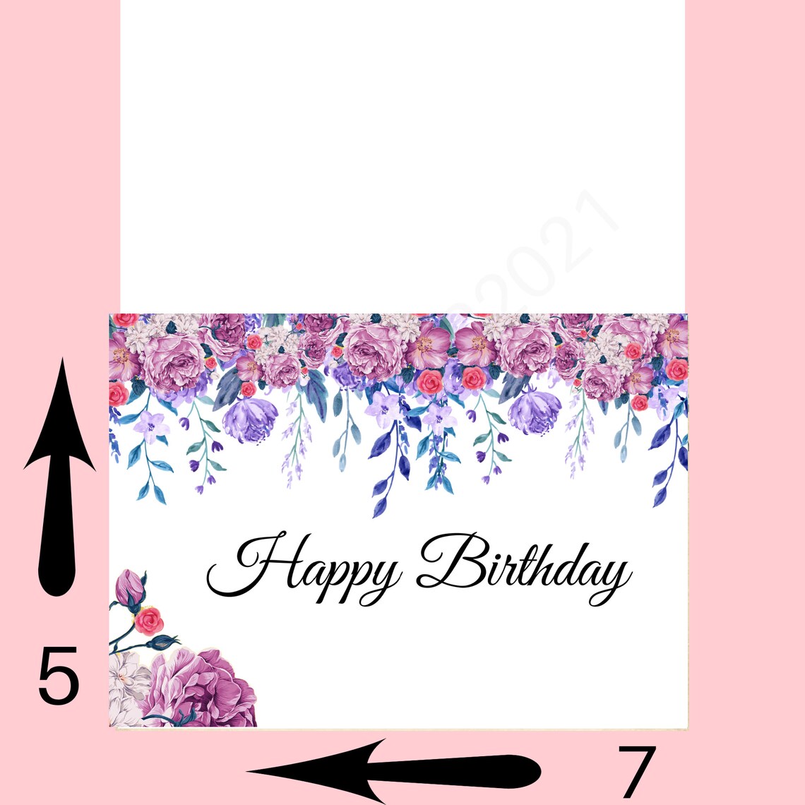 Card Happy Birthday Printable Birthday Greeting Card Instant | Etsy