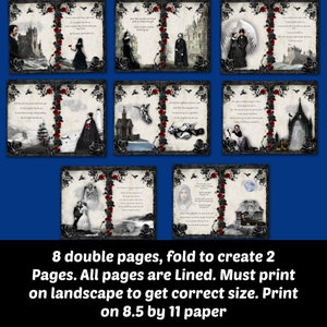Gothic Junk Journal Printable Pages Kit Annabel Lee Love Victorian ...