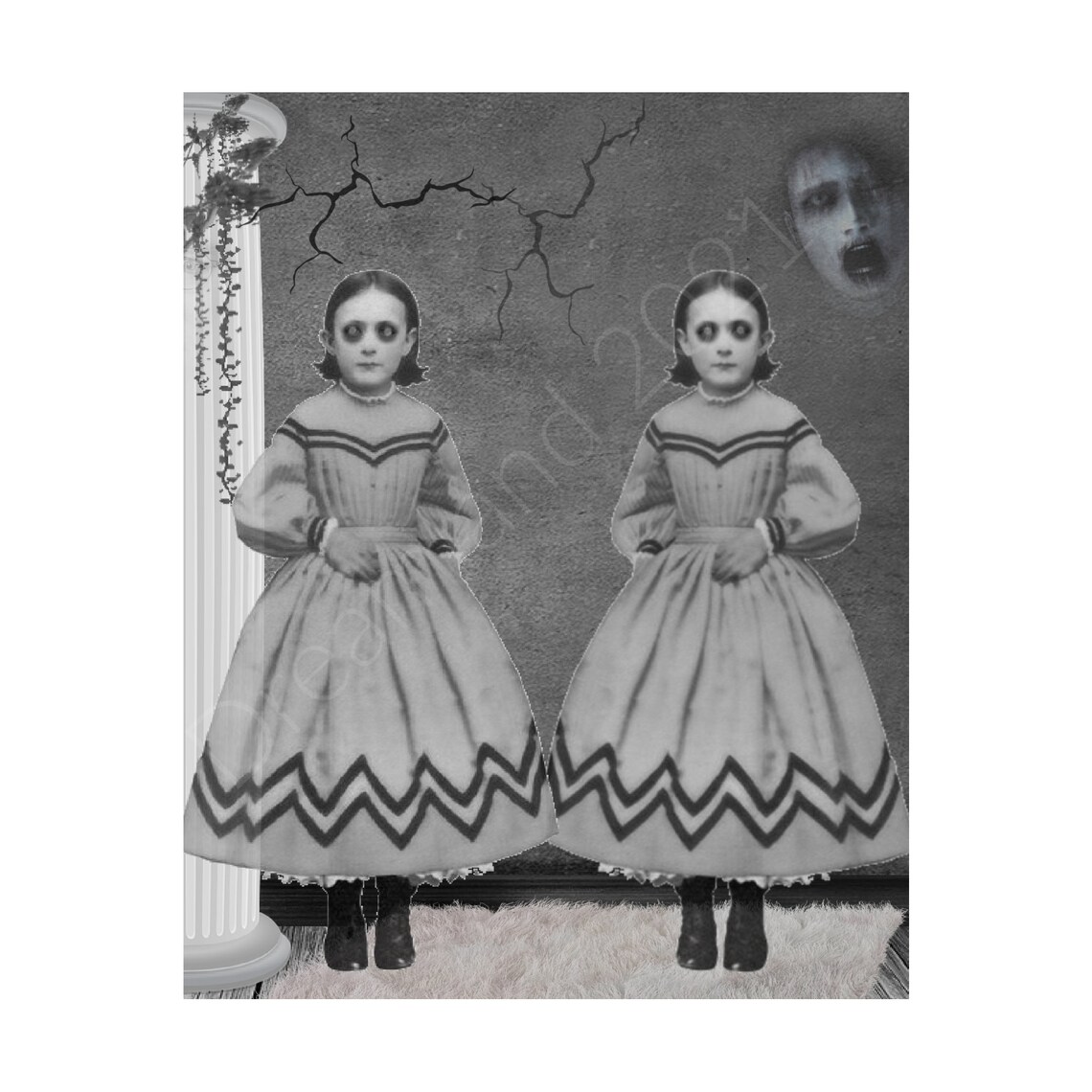 Creepy Twins Photo Haunted Printable Horror Wall Art Print - Etsy