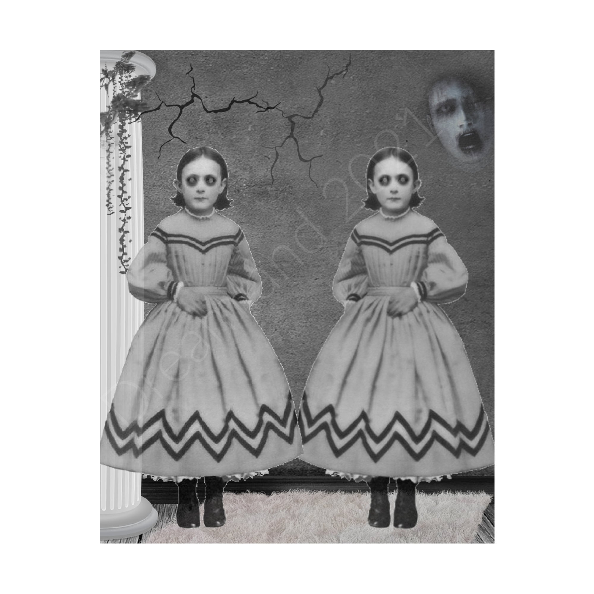 Creepy Twins Photo Haunted Printable Horror Wall Art Print - Etsy