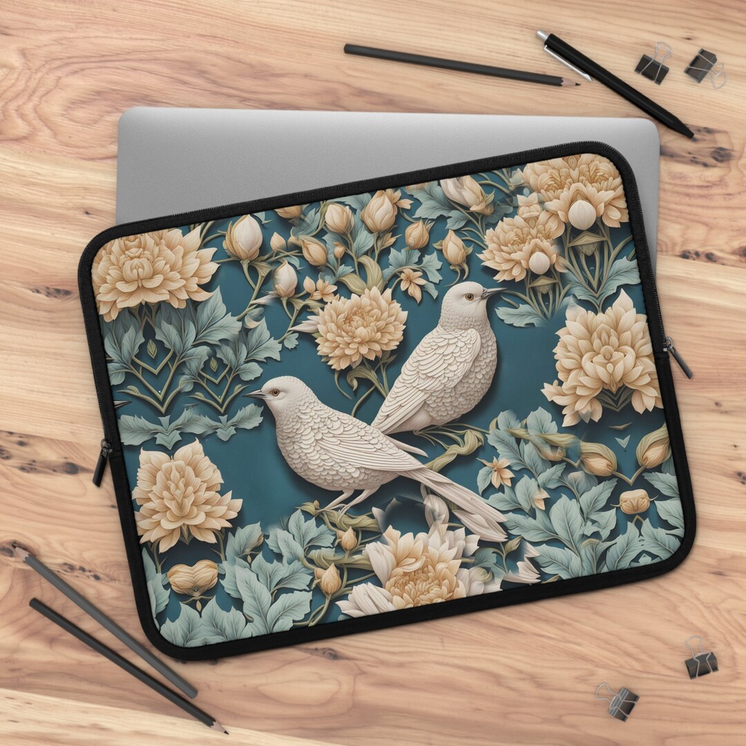 Bird Laptop Case Art Nouveau William Morris Inspired Cottagecore ...