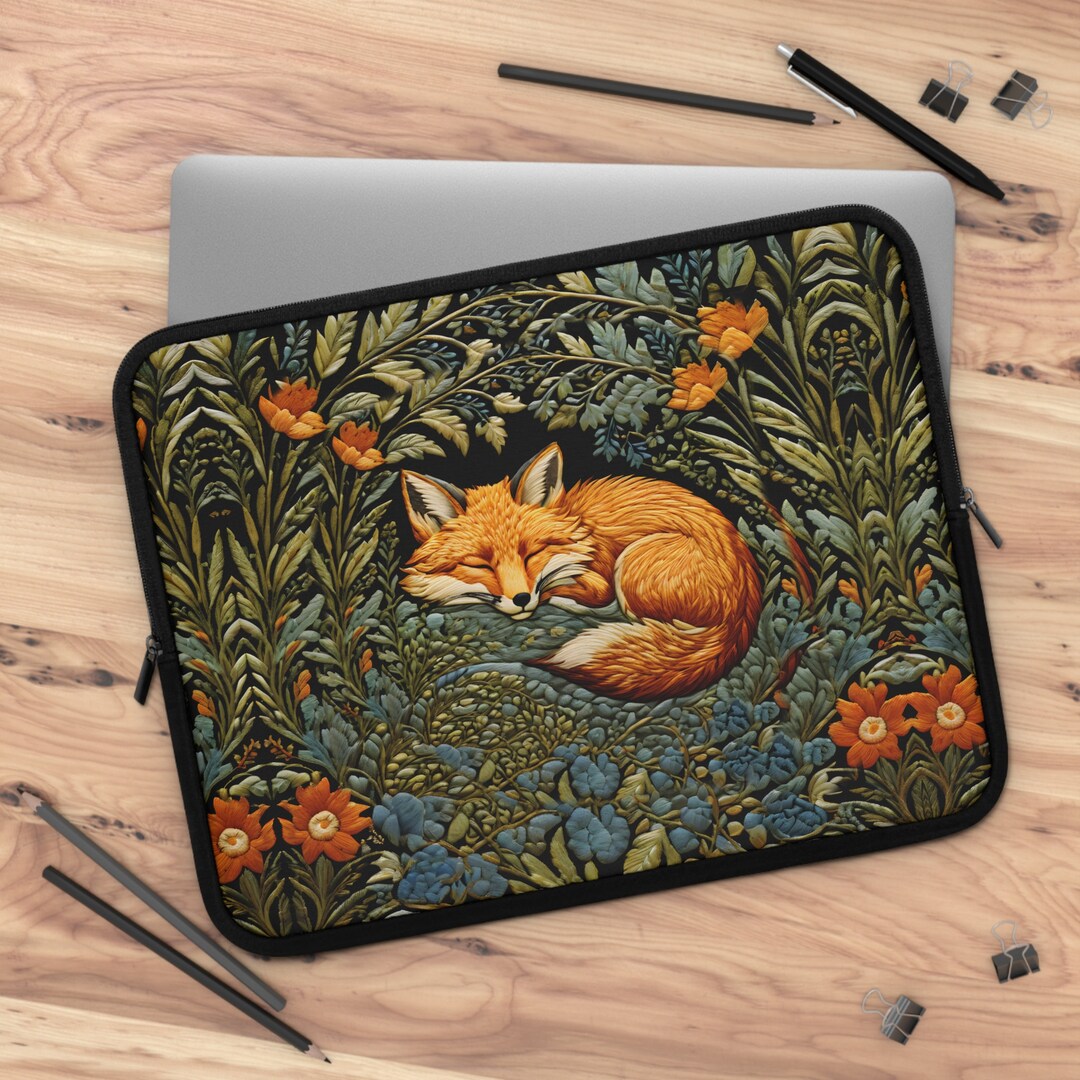 Fox Laptop Case Art Nouveau William Morris Inspired Cottagecore ...
