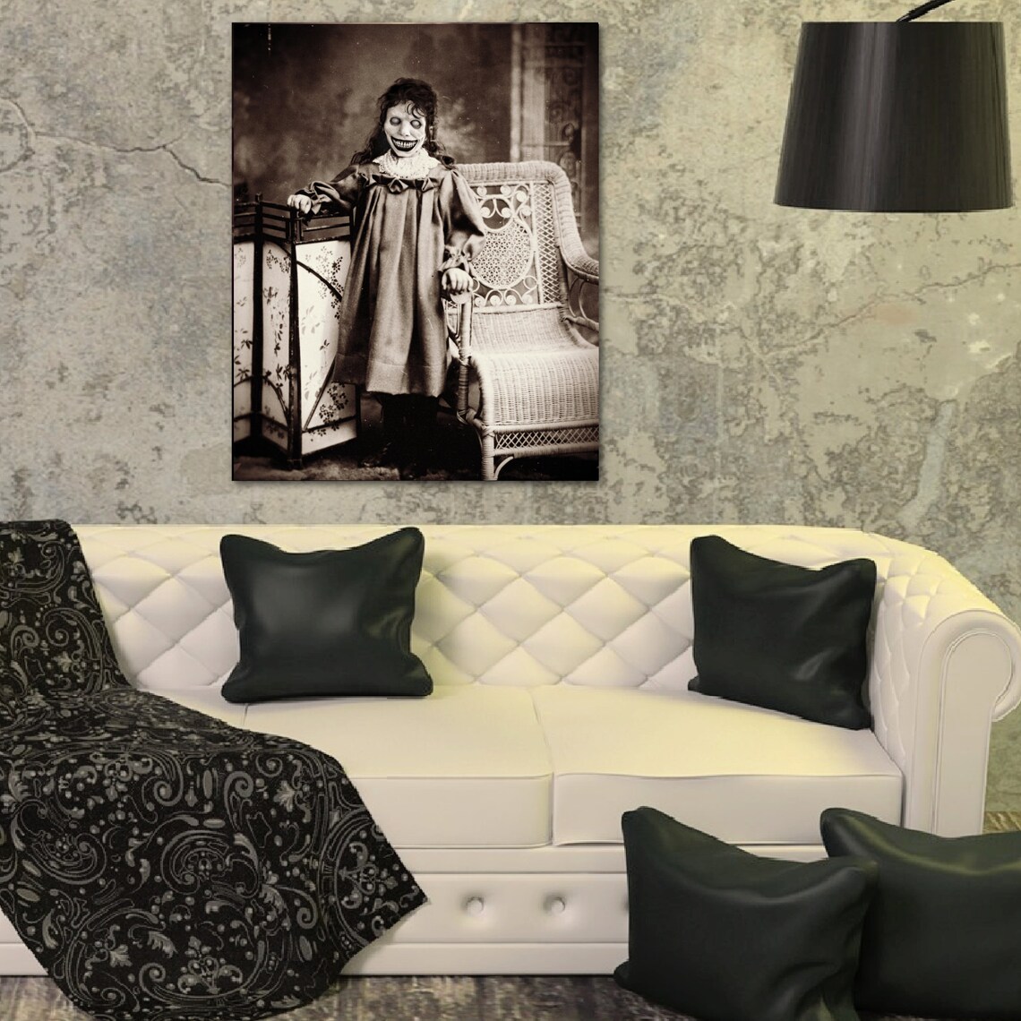 Creepy Demon Girl Photo Vintage Portrait Horror Printable Old - Etsy