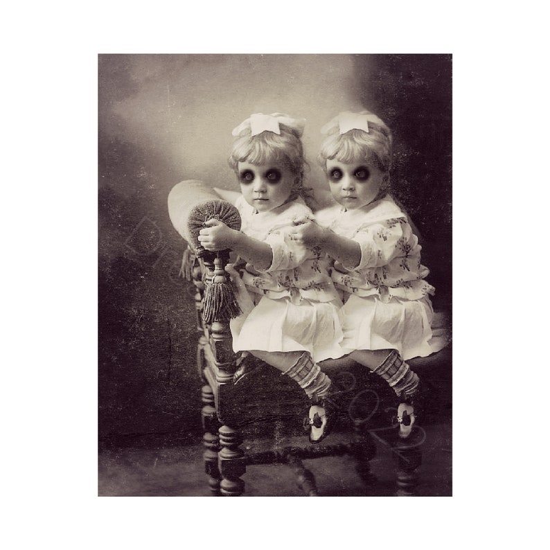 Ghost Photo Creepy Twins Victorian Children Vintage Printable - Etsy