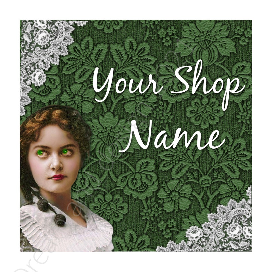 Victorian Etsy Banner Deco Vintage Logo Cover Lace DIY Icon - Etsy