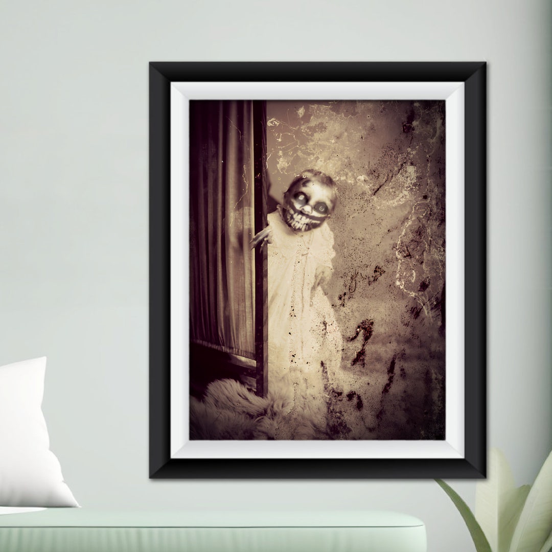 Horror Poster Creepy Demon Child Wall Art Print Victorian Child Photo ...