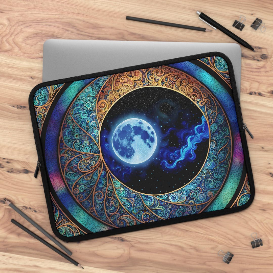 Moon Boho Laptop Case Celestial Stars Witchy Galaxy Sleeve 13 15 17 ...