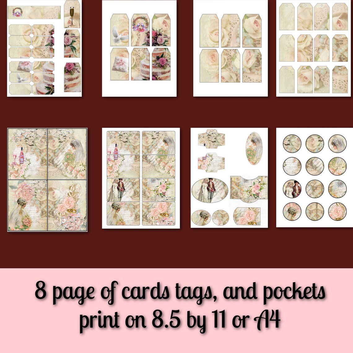 Printable Bride Journal Pages Wedding Vintage Lined Journal - Etsy