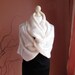 Handwoven Wrap Shawl Angora and Silk White Womens Large Scarf Handmade ...