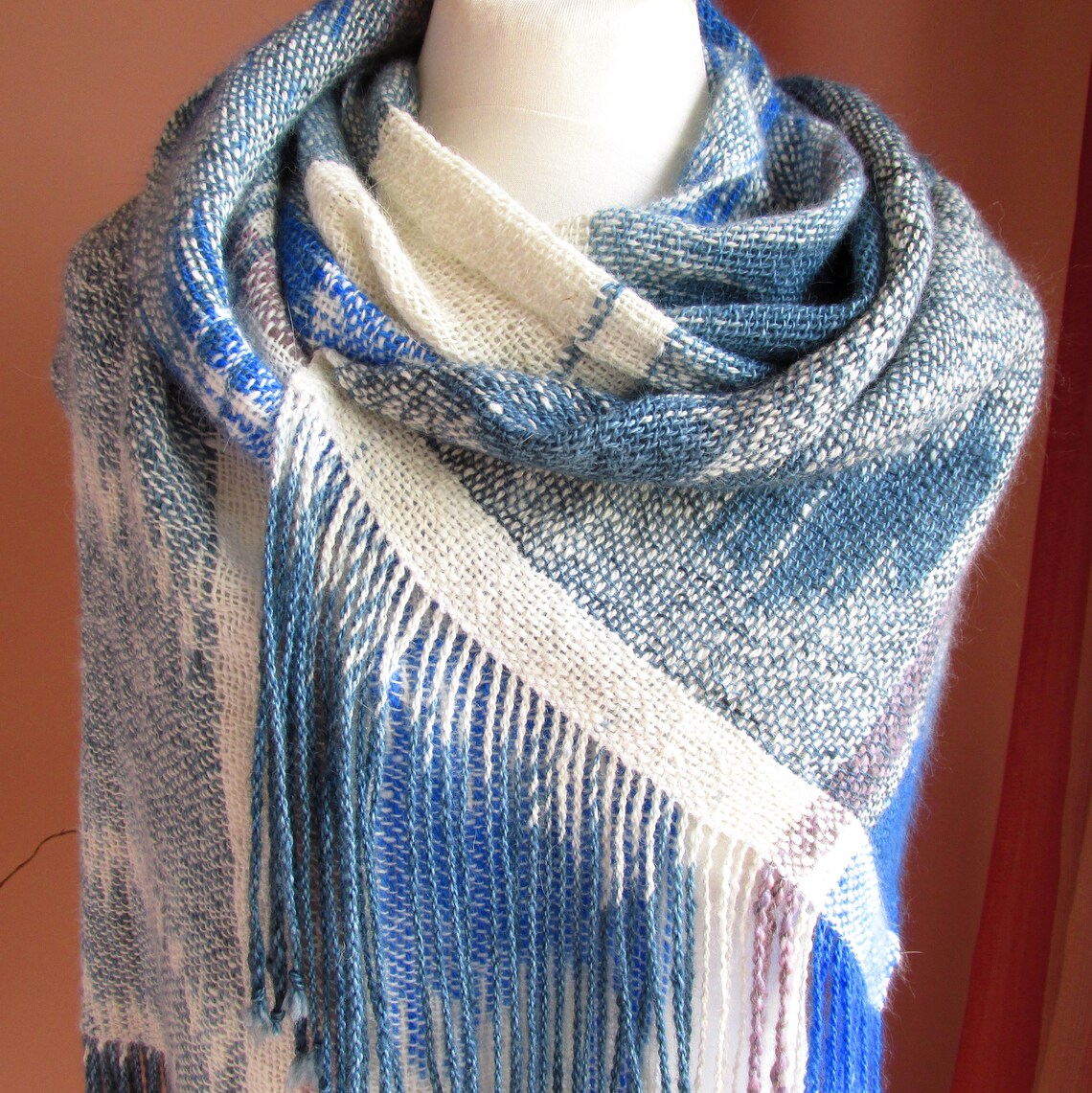 Alpaca and Angora Handwoven Scarf for Women Handmade Woven - Etsy